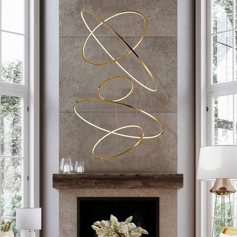 Minimalist LED Light Rings Chandelier | Jade Connor Design Store