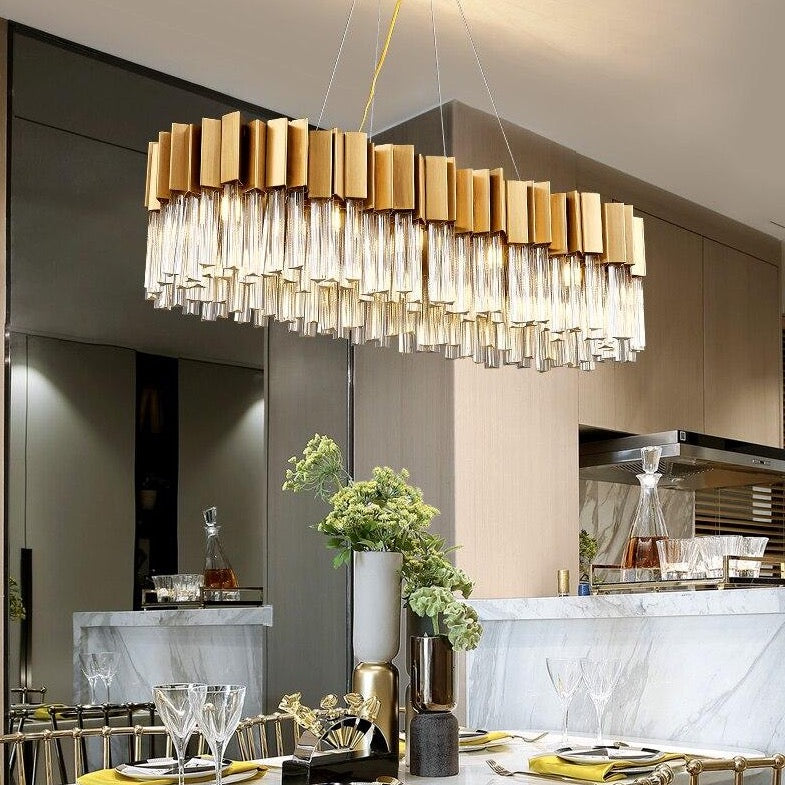 Oval Gold and Crystal LED Lamp | Jade Connor Design Store