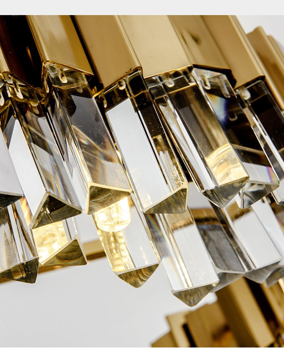 Oval Gold and Crystal LED Lamp | Jade Connor Design Store