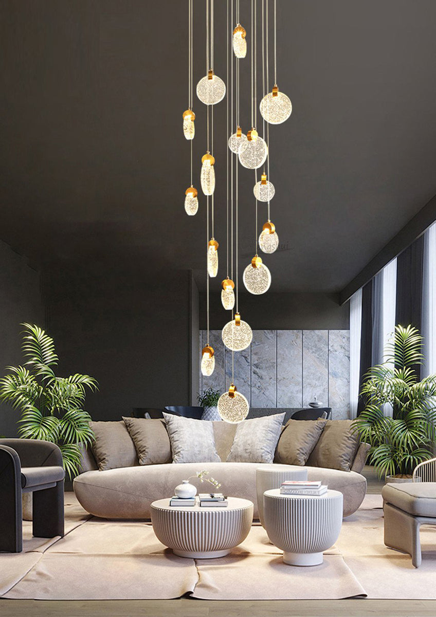 Staircase Crystal Disc Chandelier | Jade Connor Design Store
